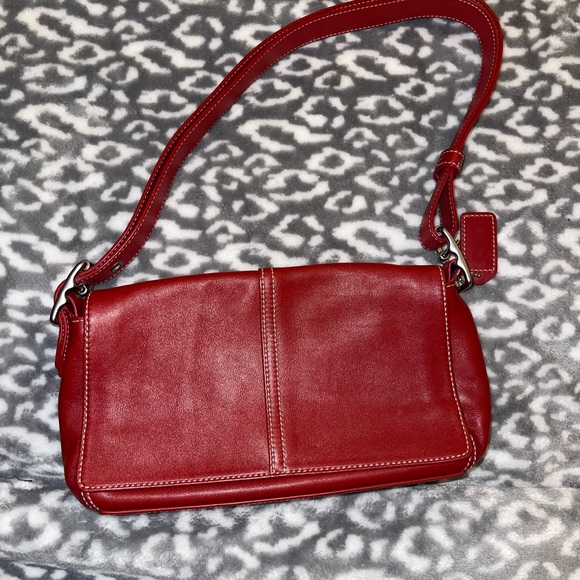 Bags | Vintage Coach Red Purse | Poshmark
